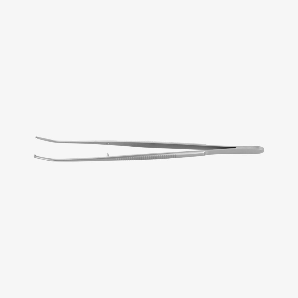 Semken Surgical Tissue Forceps, 1 x 2 Serrations, Angled, 15 cm - Young ...